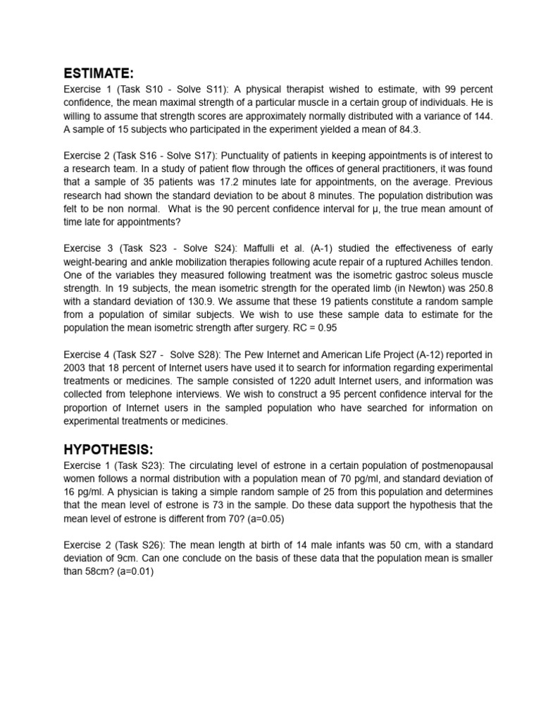 Estimate | PDF | Standard Deviation | Normal Distribution