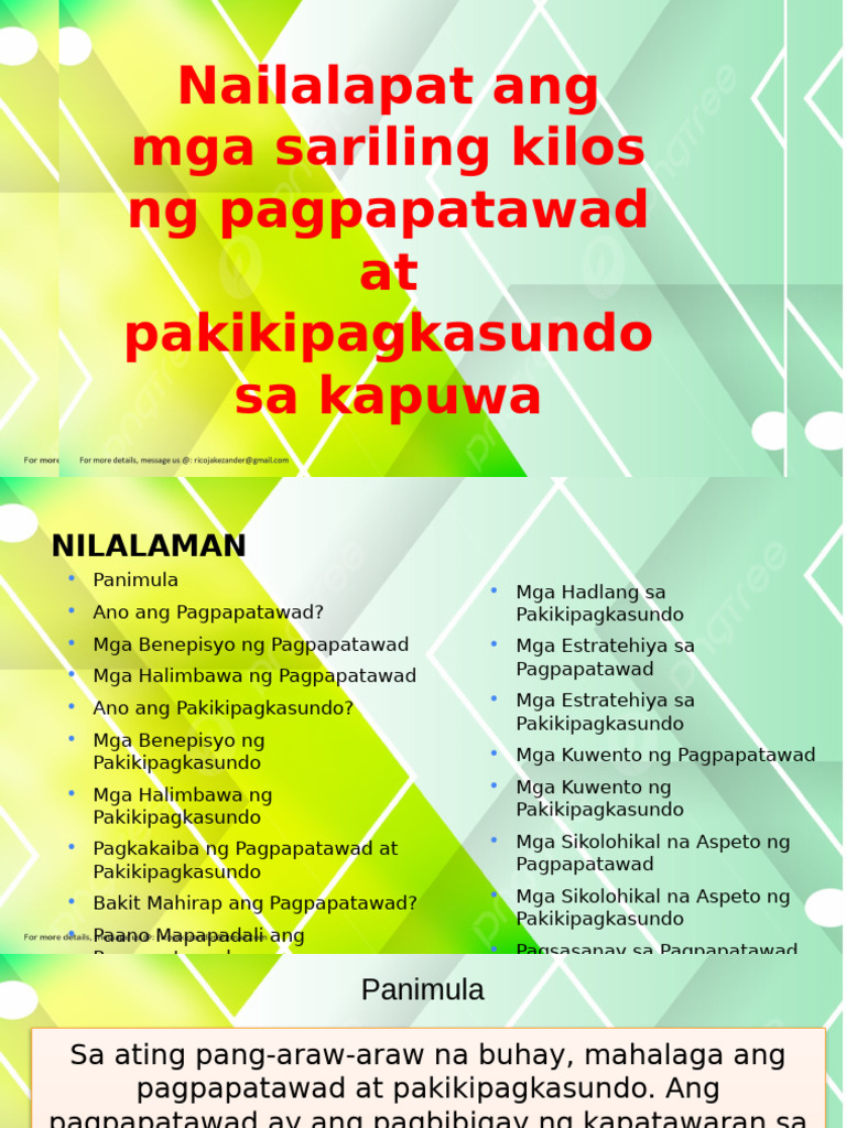 GMRC 7 Q3 2C Nailalapat Ang Mga Sariling Kilos NG Pagpapatawad at ...