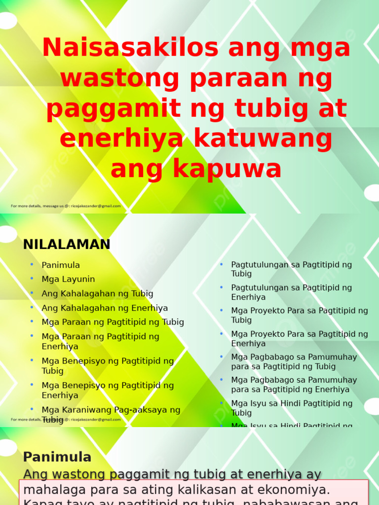 GMRC Q3 6C Naisasakilos Ang Mga Wastong Paraan NG Paggamit NG Tubig at ...
