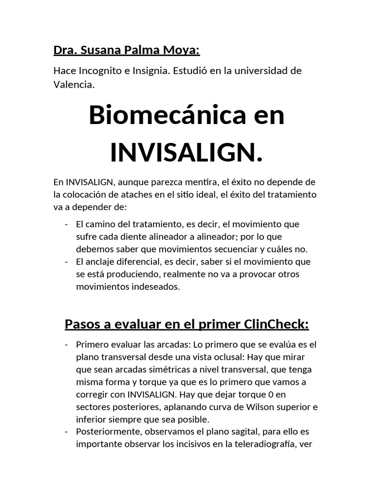 Protocolo de Tratamiento con Invisalign | PDF | Anatomia dental | Diente