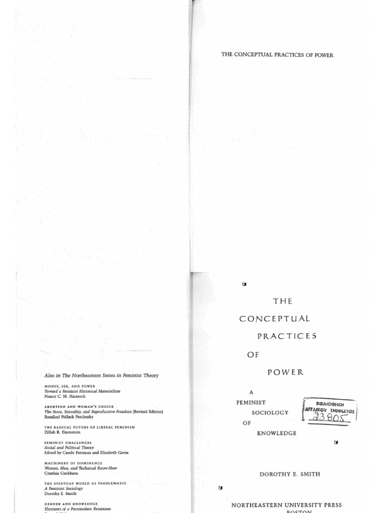 Chapter 1 The Conceptual Practices of Power A Feminist Sociology of ...