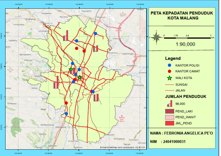 Peta Kepadatan Penduduk Kota Malang | PDF