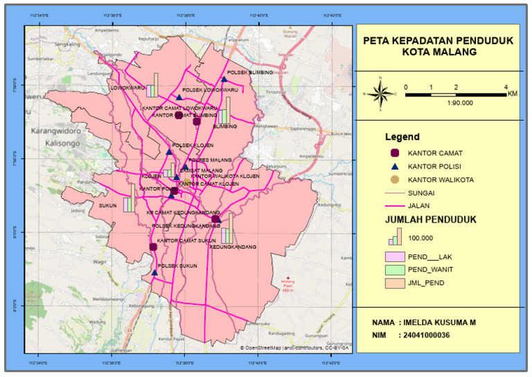 Peta Kepadatan Penduduk Malang - Imelda Kusuma m - 36 | PDF