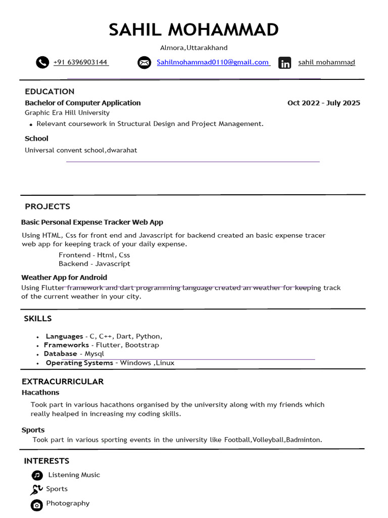 Sahil Mohammad1resume | PDF