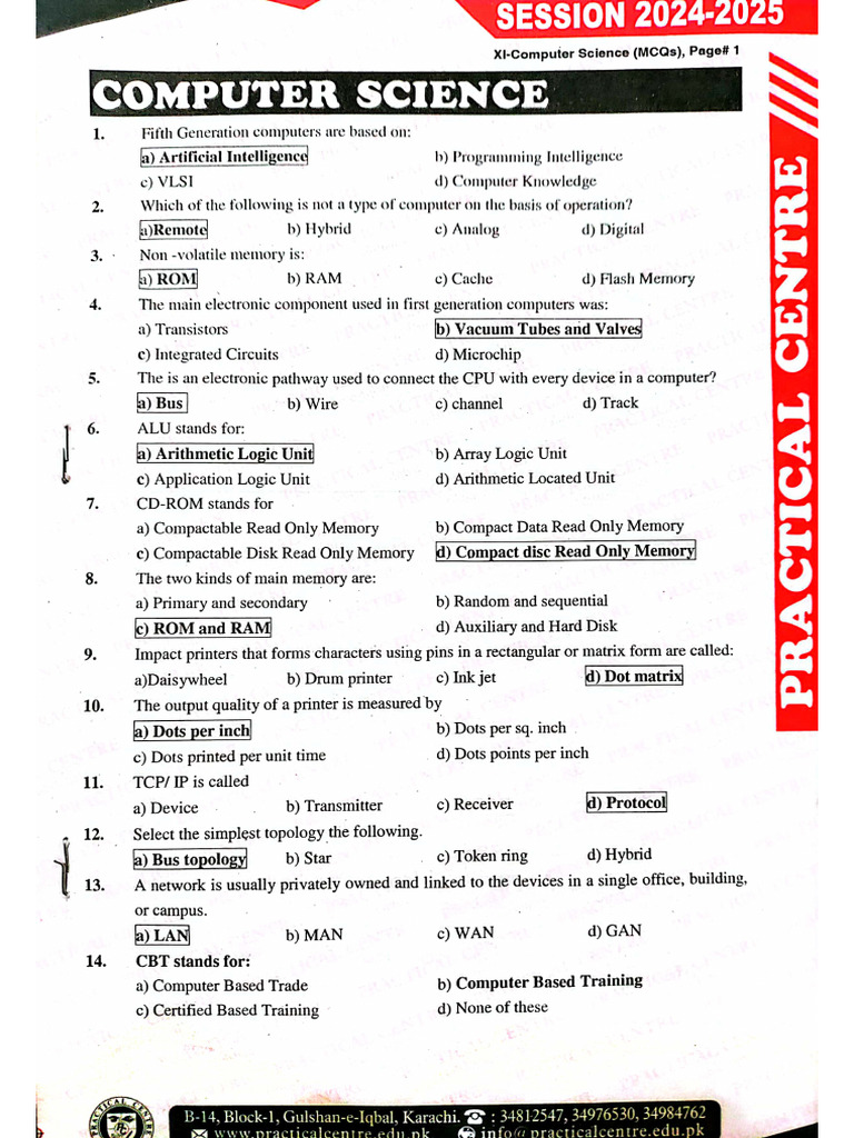 Computer Mcqs | PDF