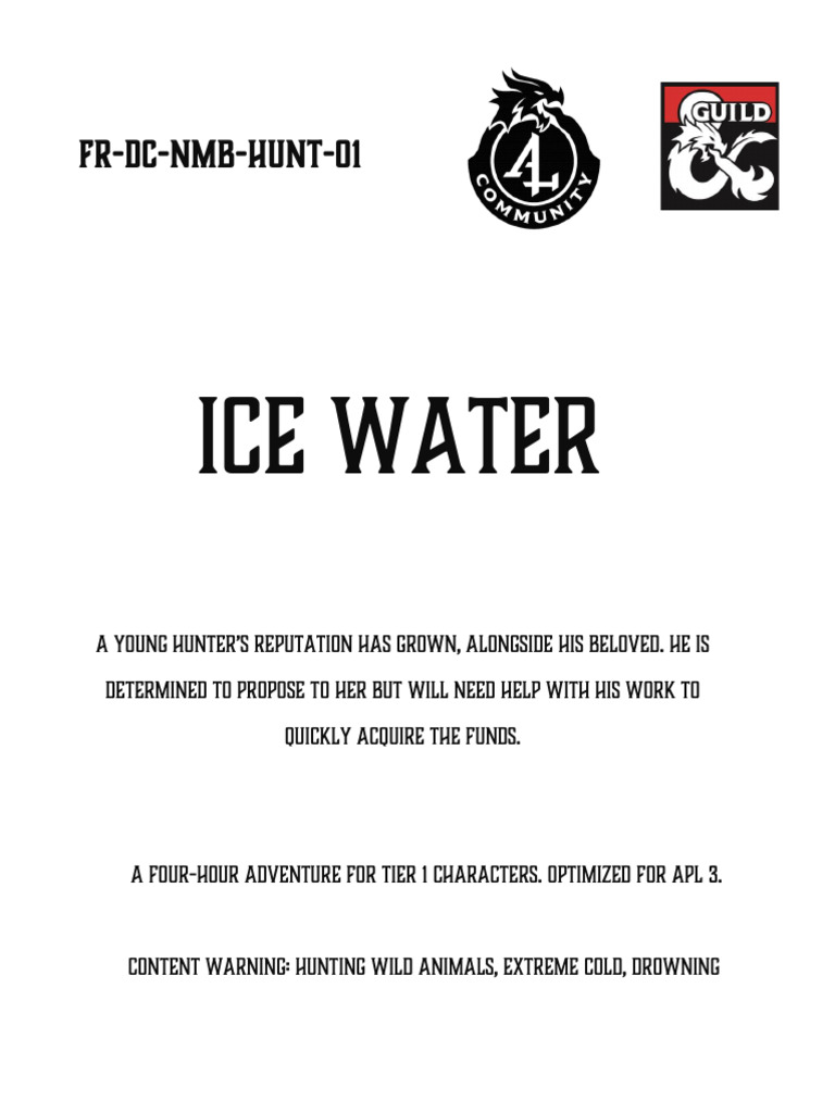 FR DC NMB Hunt 01 Ice Water v1 | PDF | Dungeons & Dragons | Wizards Of ...