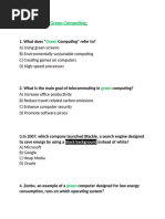 Green Computing (Different Questions) Assignment-I 3rd Sem | PDF | Data Center | Computing