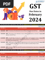 GST Compliance Calendar 2025-2026 | PDF | Government Of India | Taxes