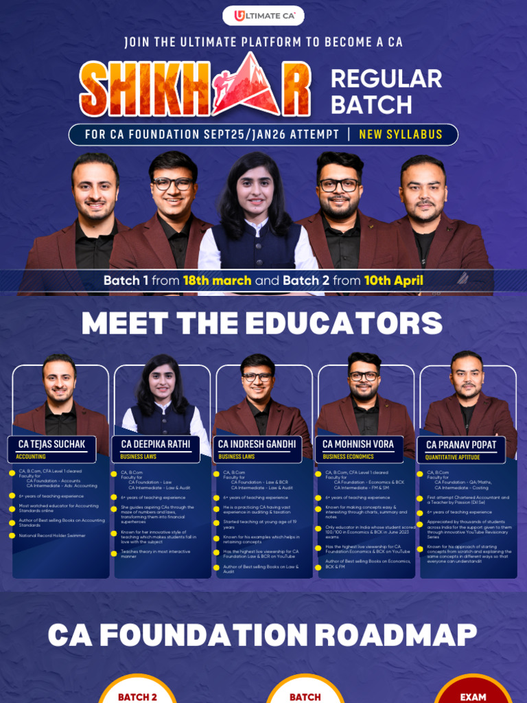 CA Foundation by Shikhar Regular Batch | PDF