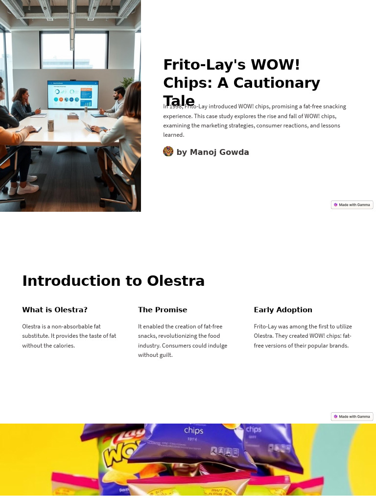 Frito-Lay WOW! Chips: A Cautionary Tale | PDF | Business