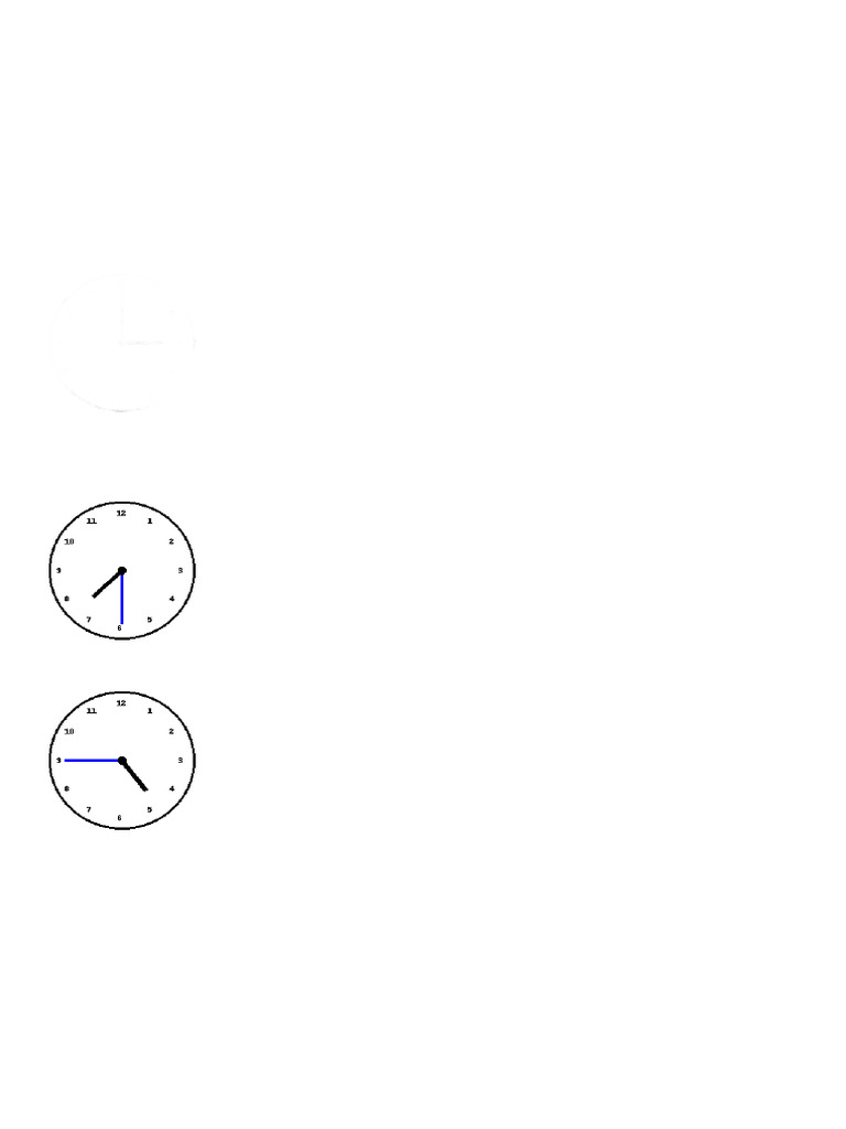 Class 2 Time Calendar Test With Numbered Clocks | PDF