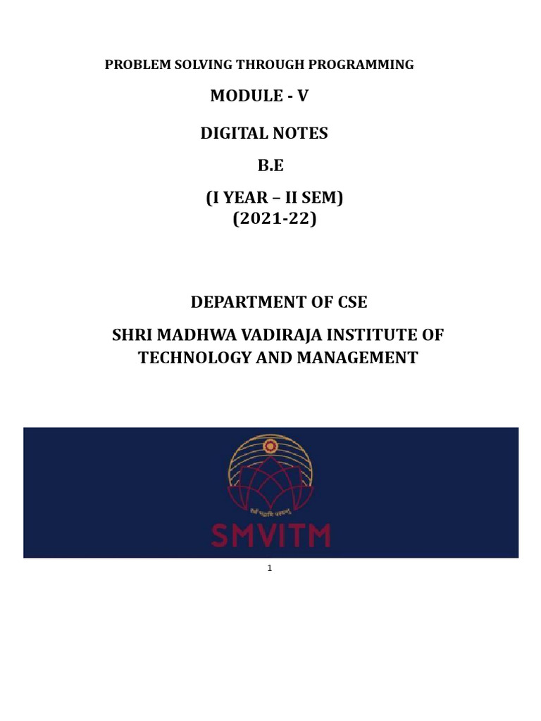 PSP Module 5 | PDF | Pointer (Computer Programming) | Integer (Computer Science)