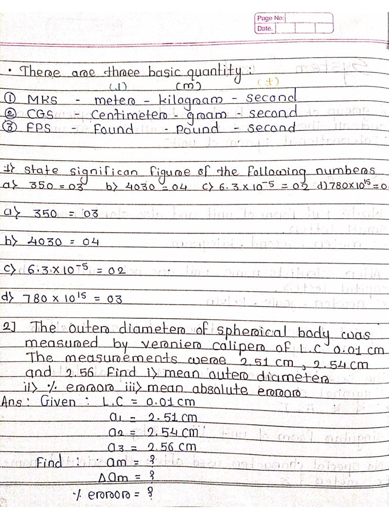 Physics Numericals | PDF