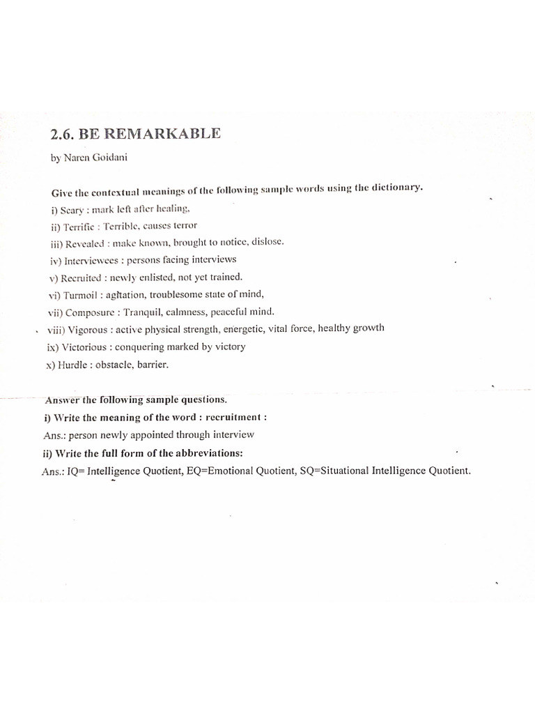 Be Remarkable | PDF