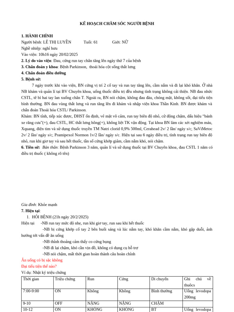 Khcs BN Parkinson n4 S A | PDF