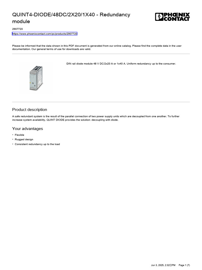 Datasheet Phoenix Diode | PDF | Electromagnetic Compatibility | Electronics