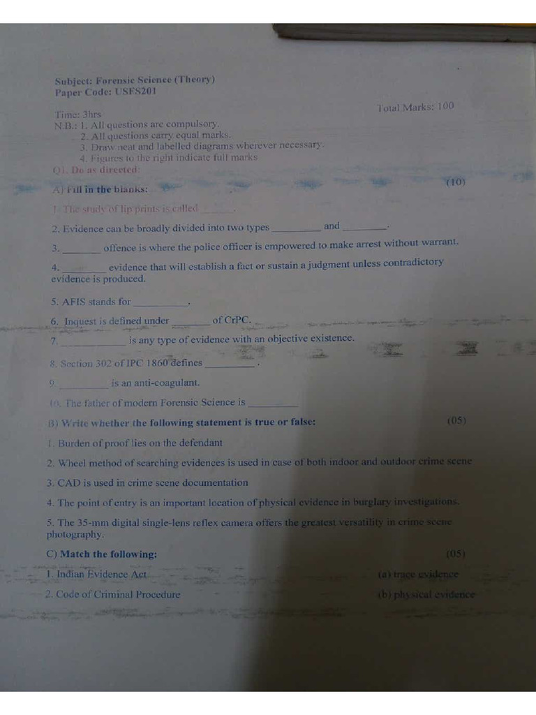 Sem II Question Papers - 1 | PDF