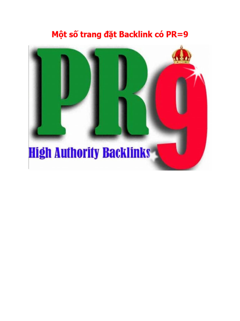 Các Trang Có PR9,10 Tốt Nhất Nên Tham Gia | PDF