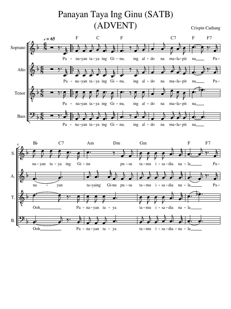 Panayan Taya Ing Ginu SATB | PDF