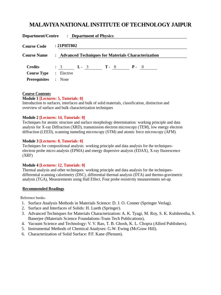 Elective Courses in Physics at MNIT Jaipur | PDF | General Relativity ...