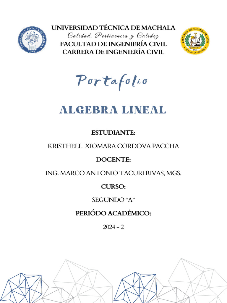 Portafolio 1er Parcial - Cordova Kristhell - Al | PDF