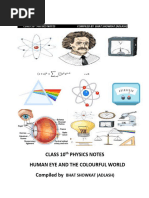 Class10 Human Eye Notes | PDF | Eye | Human Eye