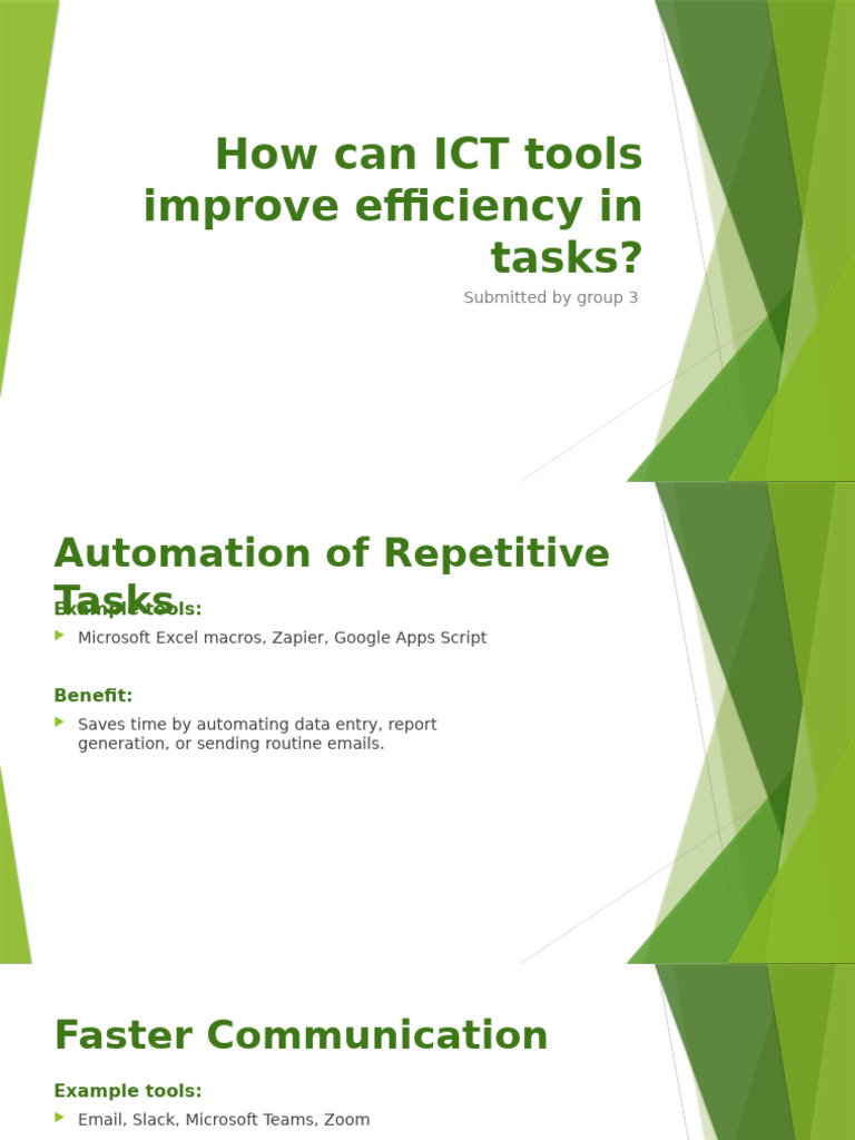 How Can ICT Tools Improve Efficiency in Tasks - Khalid | PDF