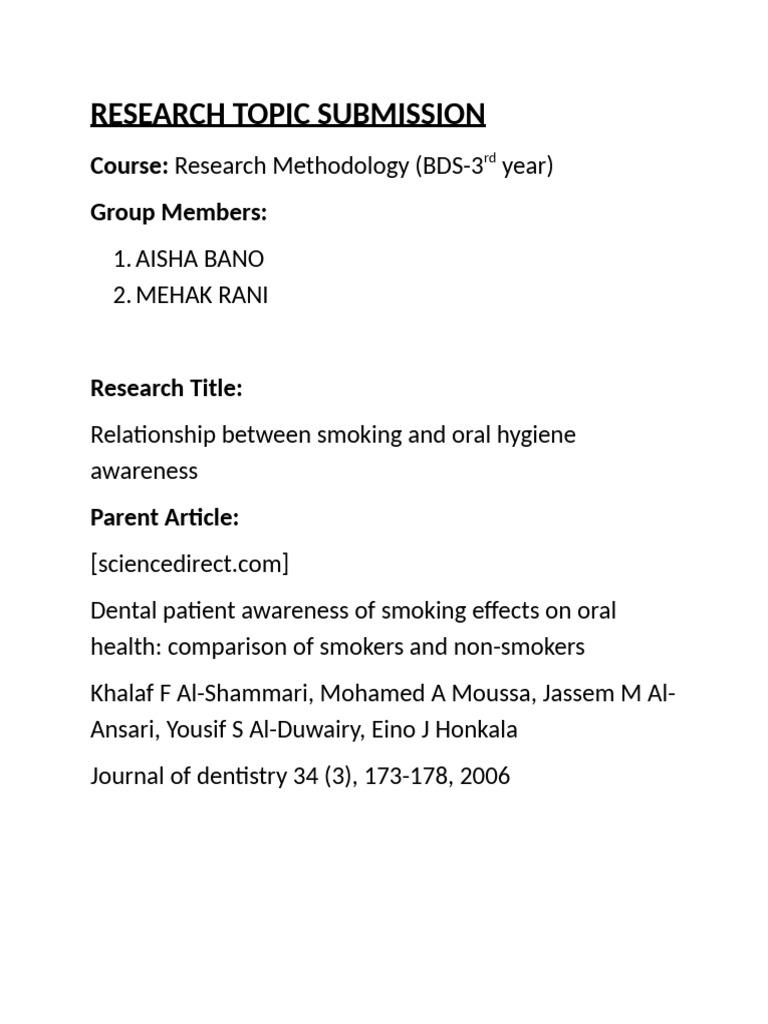 Research Topic Submission | PDF
