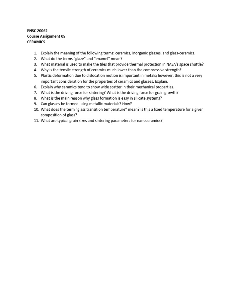 CA05 Ceramic Materials | PDF