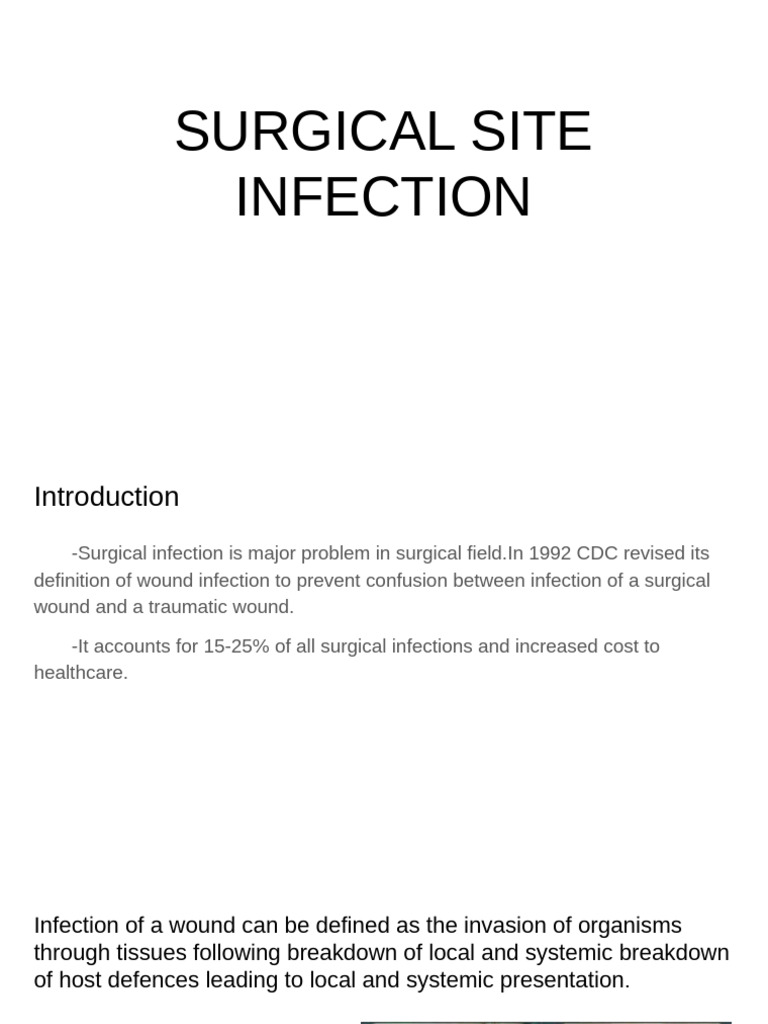 Surgical Site Infection | PDF