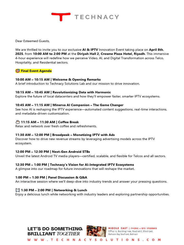 Technacy Ecosystem Summit - Meeting Agenda | PDF