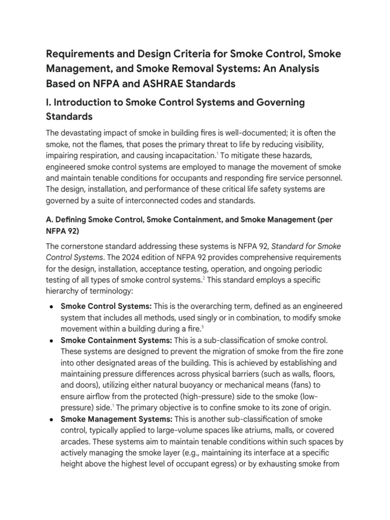 Smoke System | PDF | Ventilation (Architecture) | Fire Sprinkler System