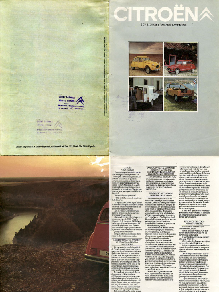 2cv-6 / Dyane 6 / Dyane 6-400 / Mehari | PDF