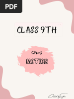 Motion Class9 Formula Sheet Styled | PDF