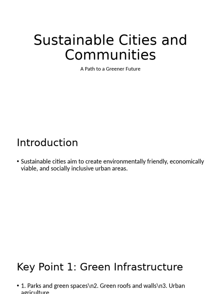 Sustainable Cities and Communities | PDF