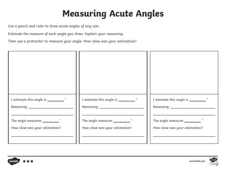 Higher Ability Measuring Acute Angles With A Protractor Differentiated ...