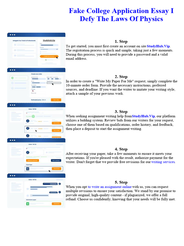 Fake College Application Essay I Defy the Laws of Physics | PDF ...