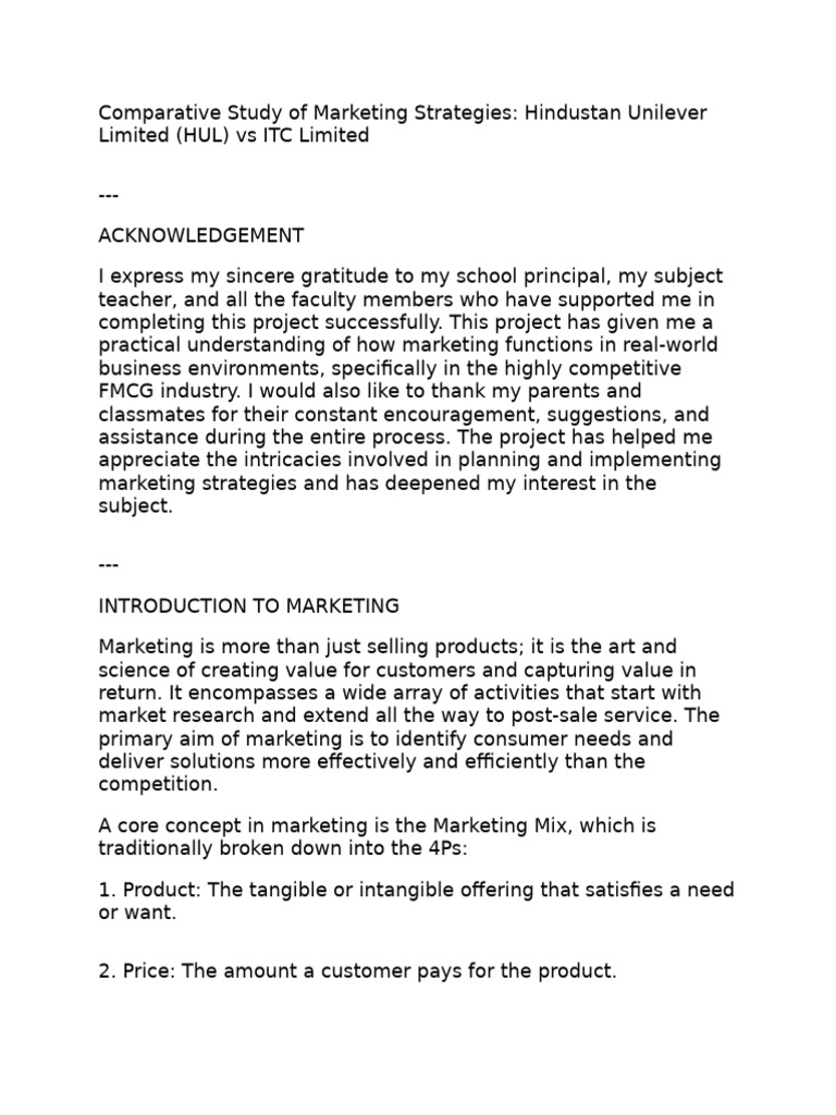 Comparative Study of Marketing | PDF | Marketing | Banks