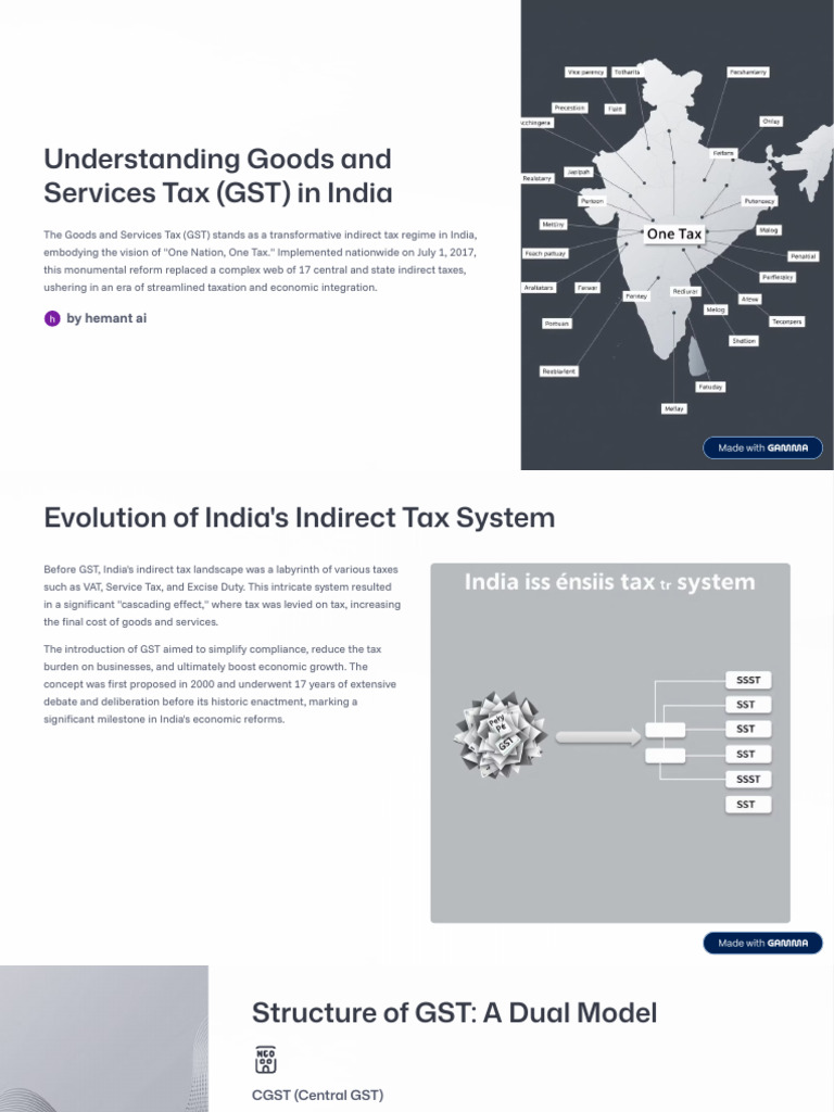 GST in India: Overview and Benefits | PDF | Taxes | Indirect Tax