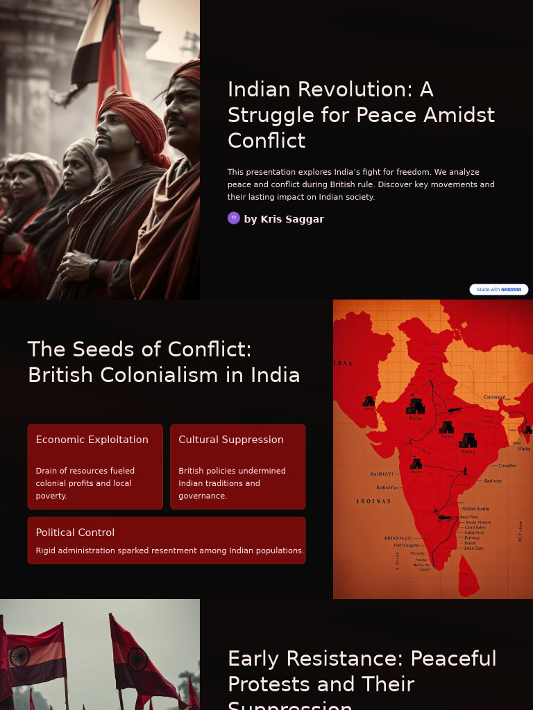 Indian Revolution A Struggle For Peace Amidst Conflict | PDF | British ...