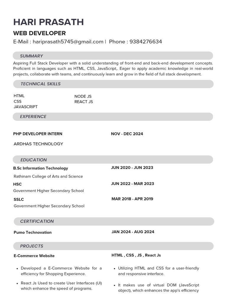 Hari Prasath (2) | PDF