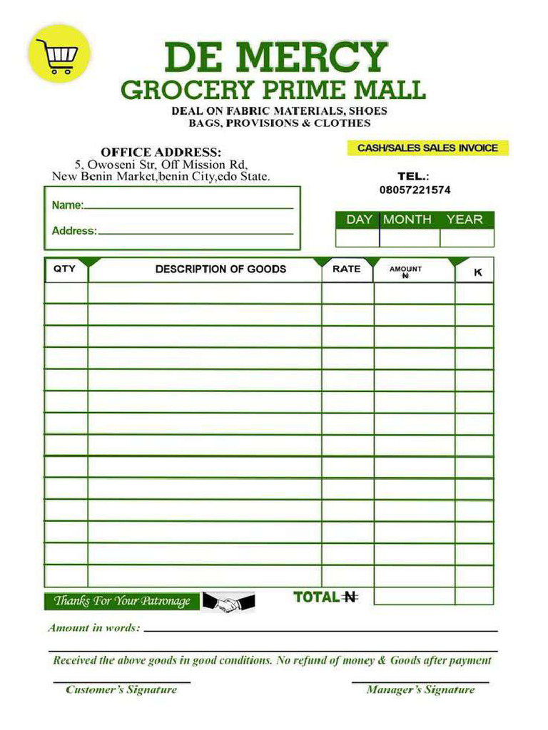 Invoice Booklet | PDF