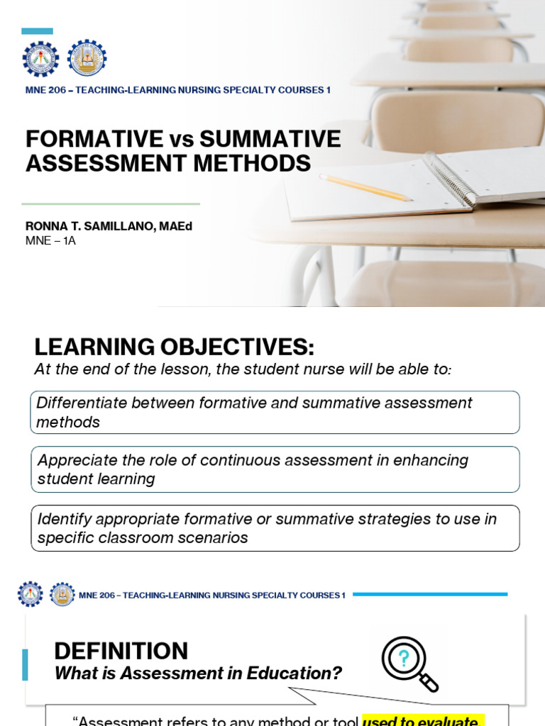 Formative vs Summative Assessment in Nursing | PDF | Educational ...