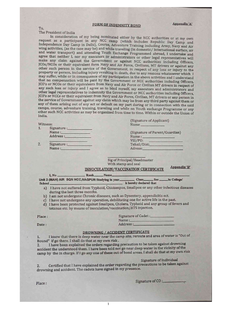 Catc Camp Form | PDF