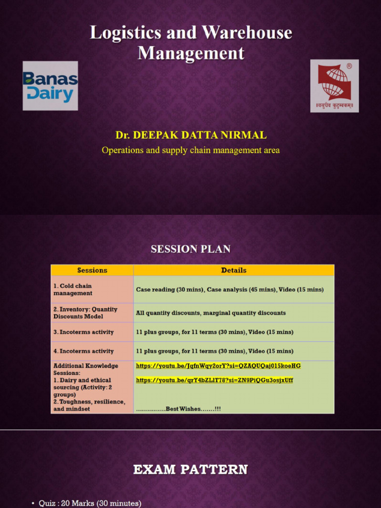 Final - To Be Sent Logistics and Warehouse Management | PDF