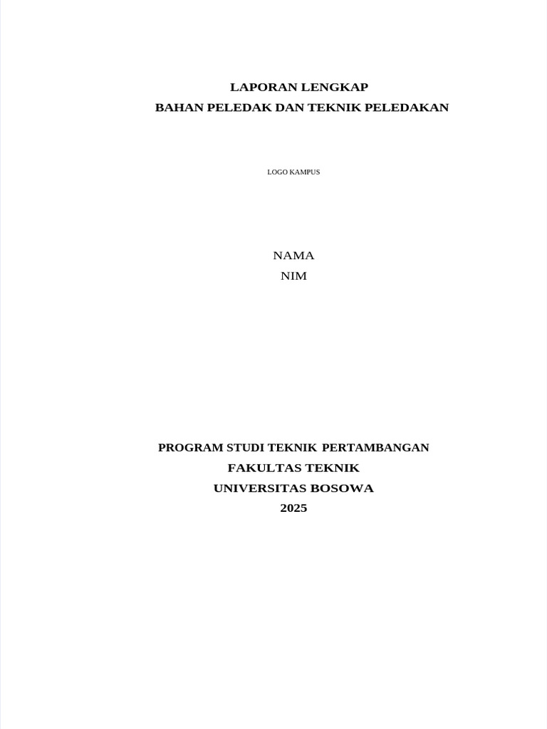 Format Laporan Lengkap Pdf