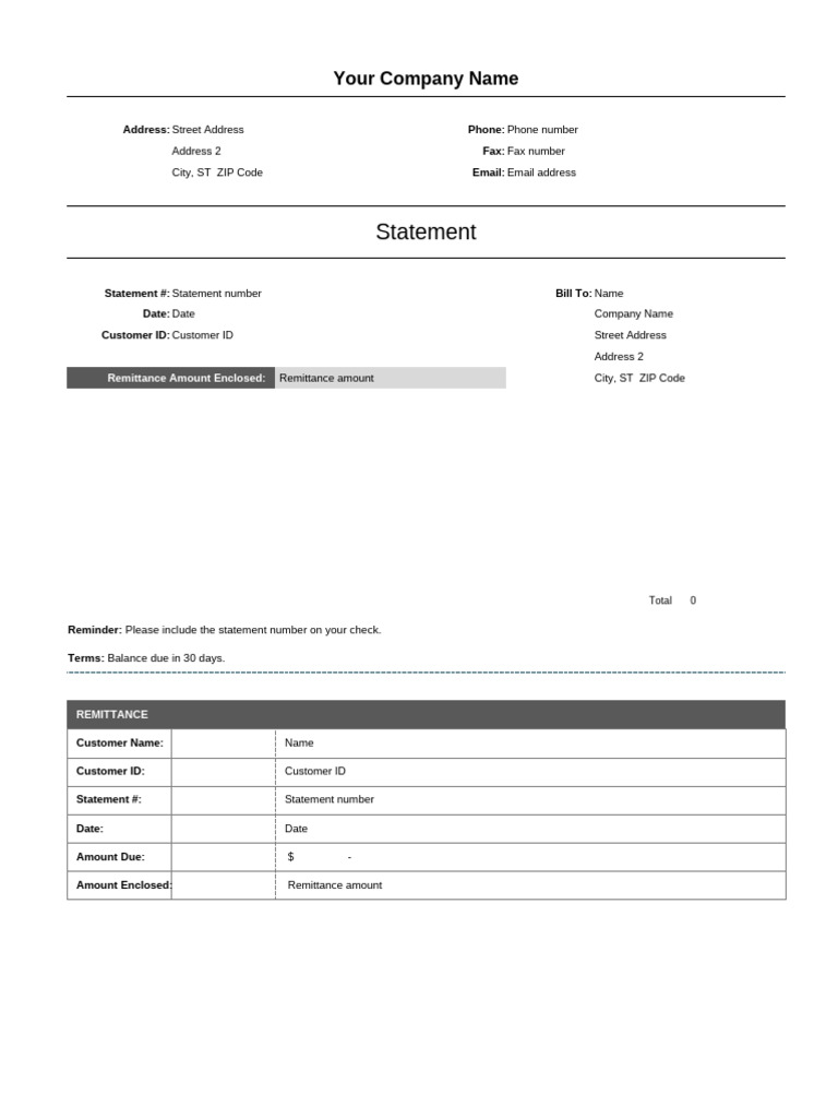 Simple Billing Statement Sample | PDF | Invoice | Software