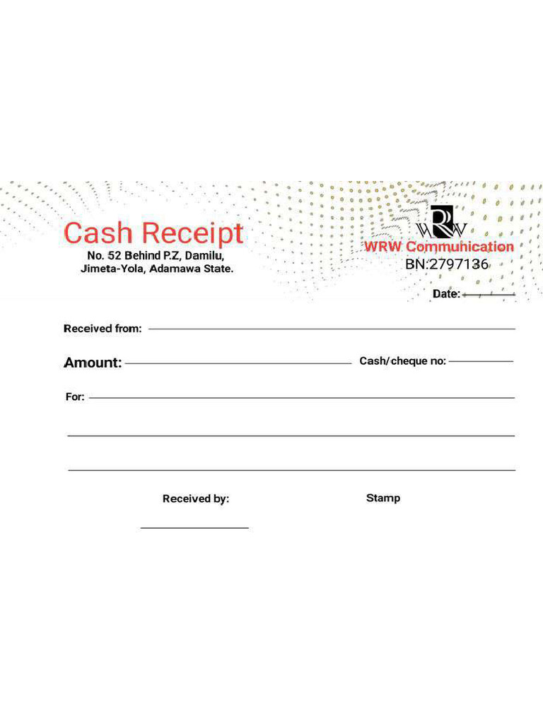 Simple Cash Receipt Design | PDF