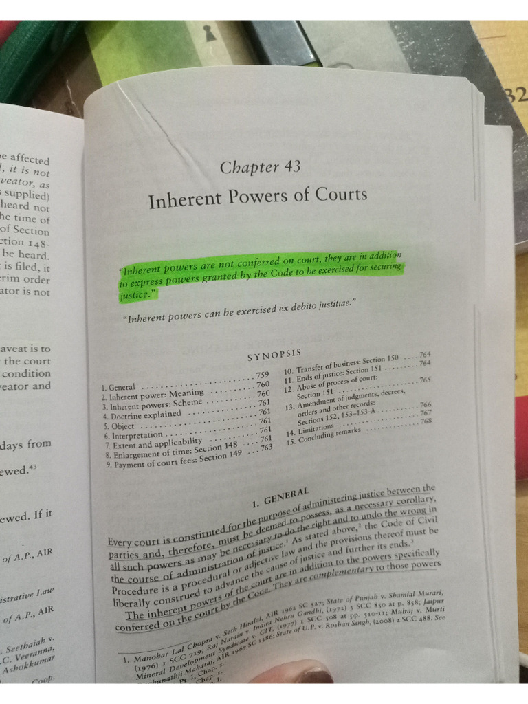 Inherent Powers of Court | PDF