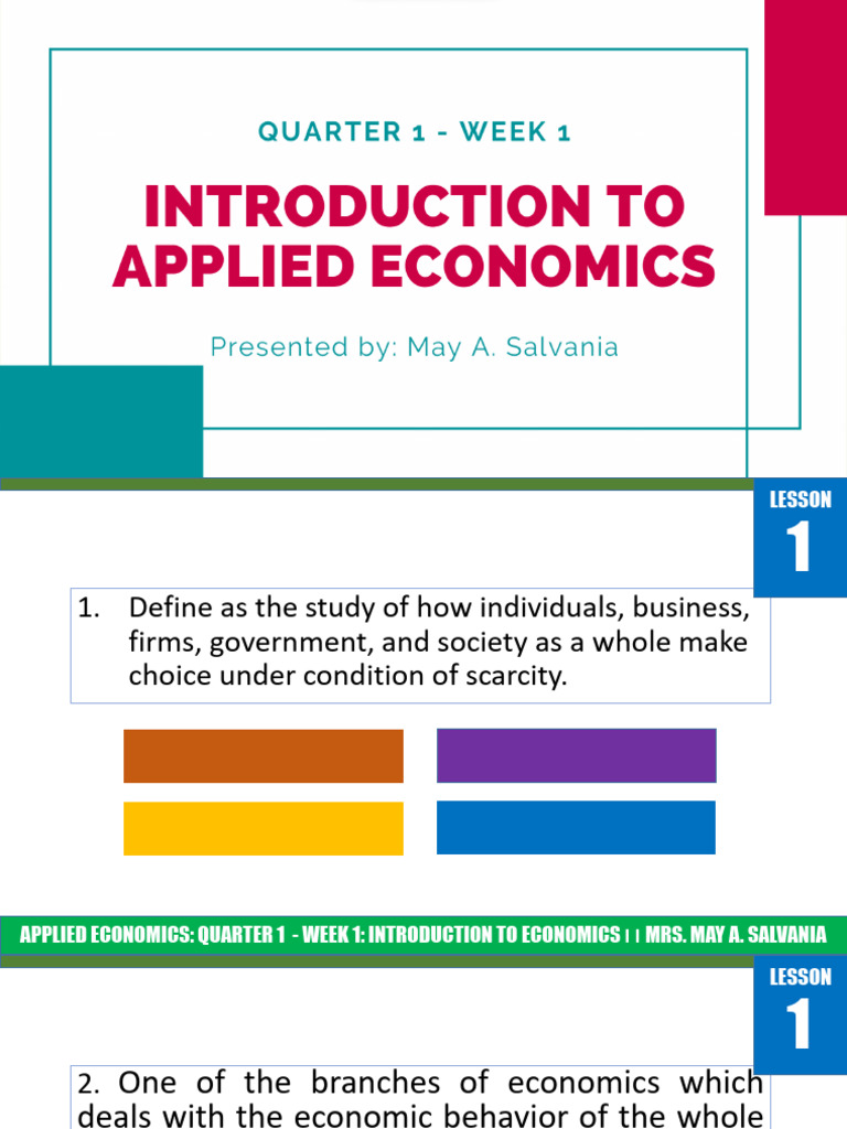 Week 1 Introduction To Economics | PDF | Economics | Microeconomics
